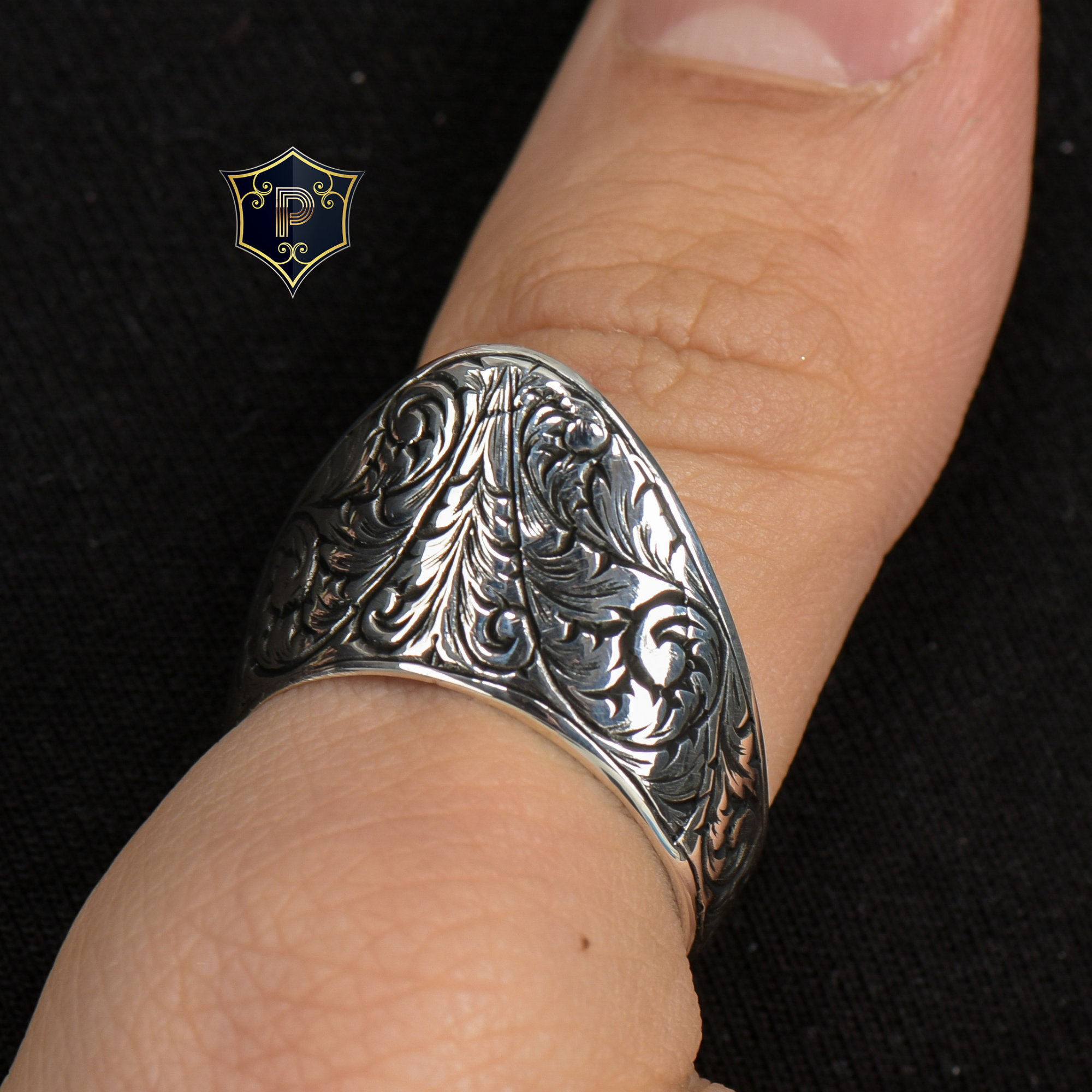 Modern Thumb Men Ring, Archer Thumb Ring, Mens Handmade Ring, 925 ...