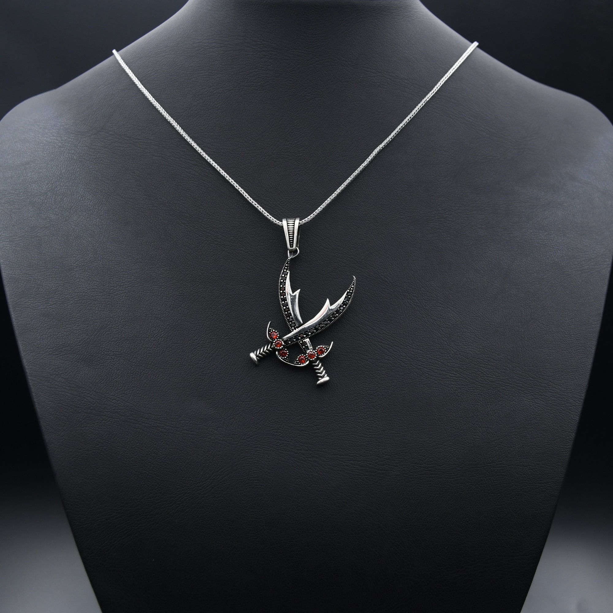 Ali Zulfiqar Sword Necklace, Zulfiqar Necklace, 925 Sterling Silver ...