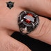 Ottoman Sultan Ring, Mens Handmade Turkish Ring, Red Garnet Gemstone ...
