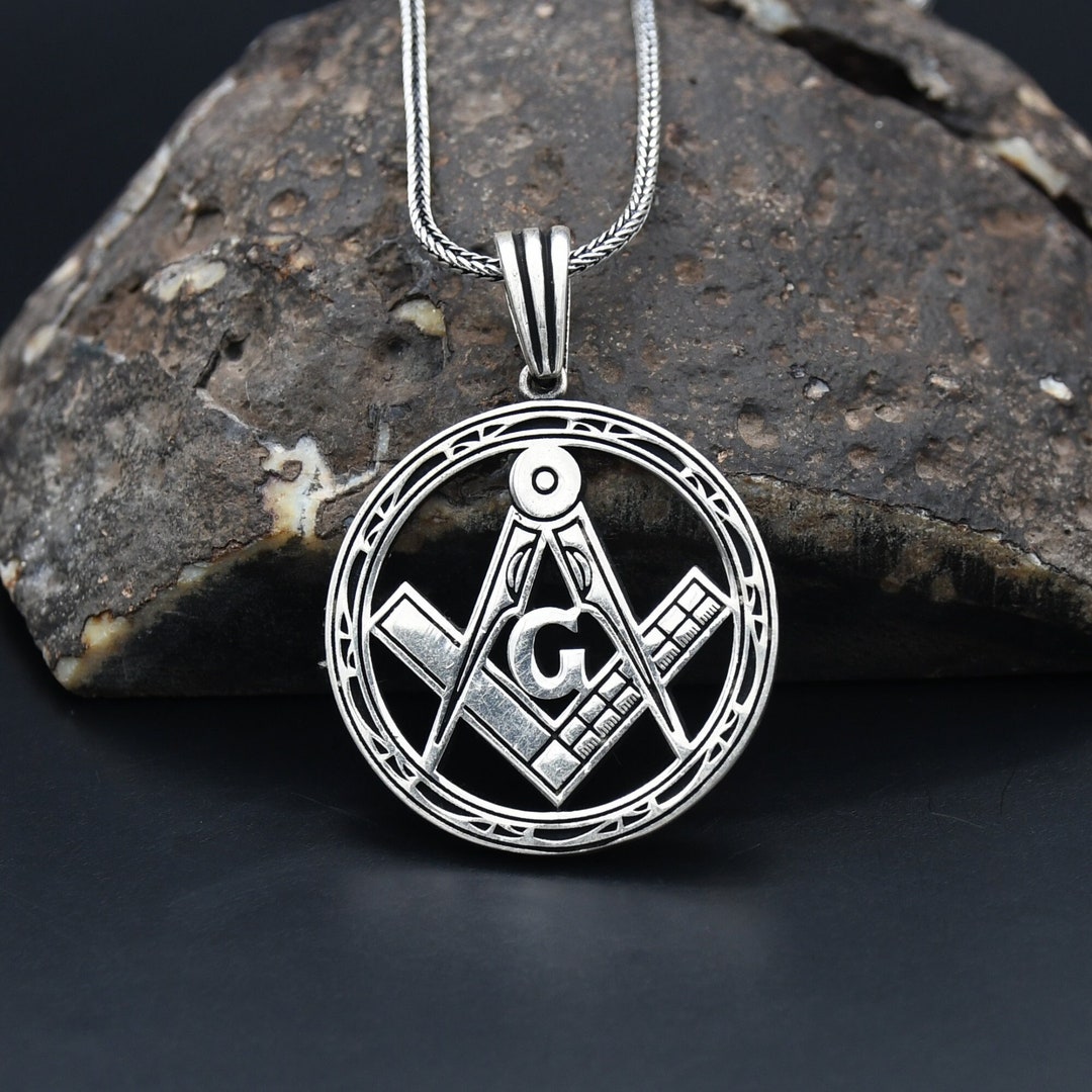 Masonic Necklace for Men's Necklace, Masonic Jewelry, Masonic Charm ...