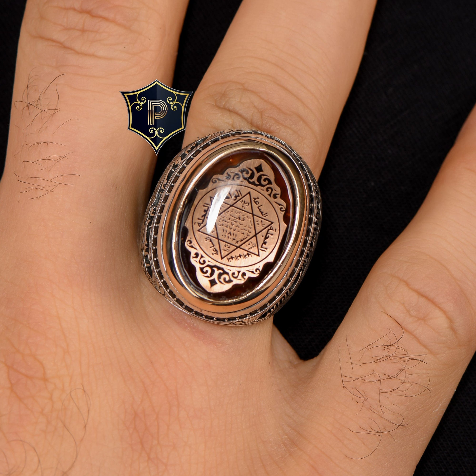 Star of David Ring Solomon's Seal Ring Men's - Etsy
