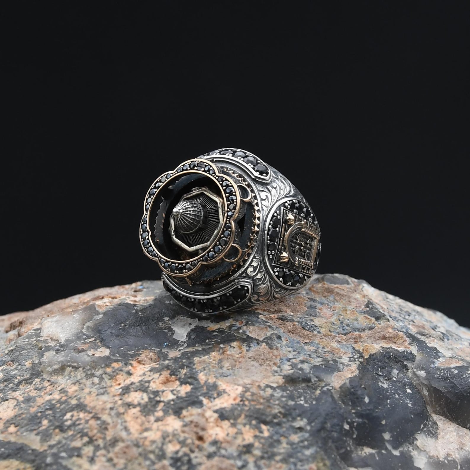 İslamic Mosque Silver Ring, 925 Sterling Silver, Ottoman Ring, Handmade ...