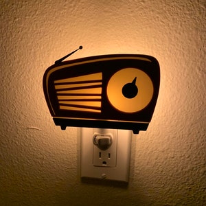 Vintage Retro Mid-century Modern Radio Night Light - 3D Printed - Etsy