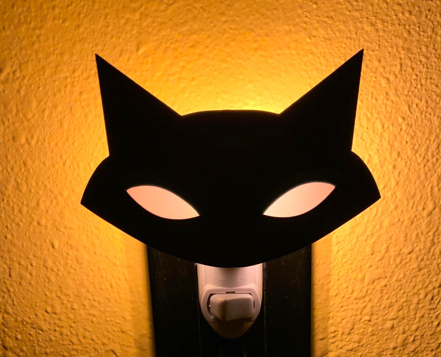 Mid-century Modern Inspired Black Cat Night Light 3D Printed - Etsy
