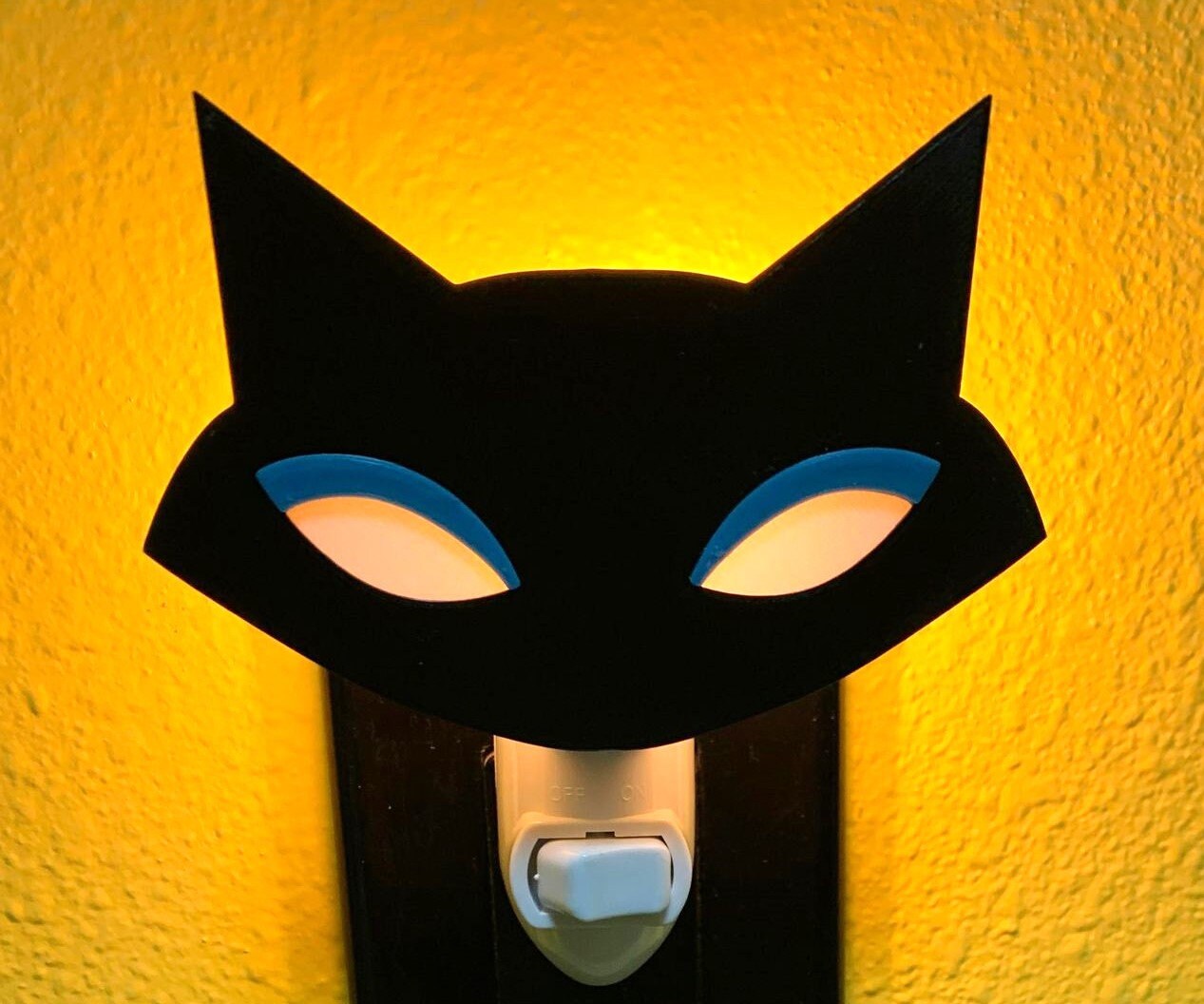 Mid-century Modern Inspired Black Cat Night Light 3D Printed - Etsy