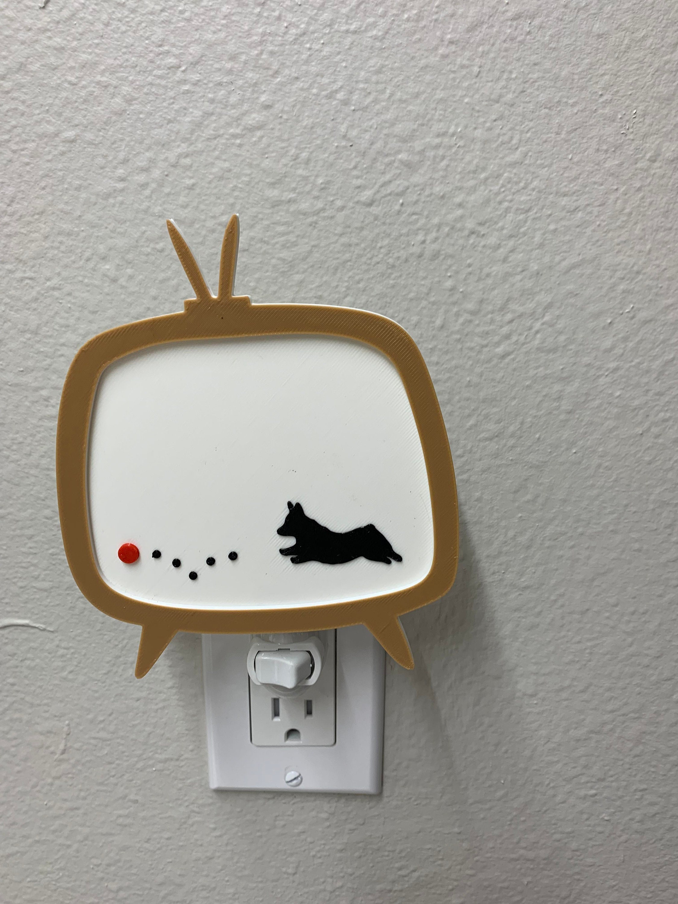 Mid-century Modern MCM Television Corgi Night Light - Etsy