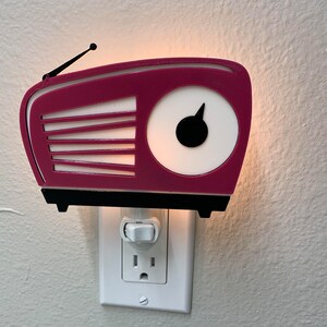 Vintage Retro Mid-century Modern Radio Night Light - 3D Printed - Etsy
