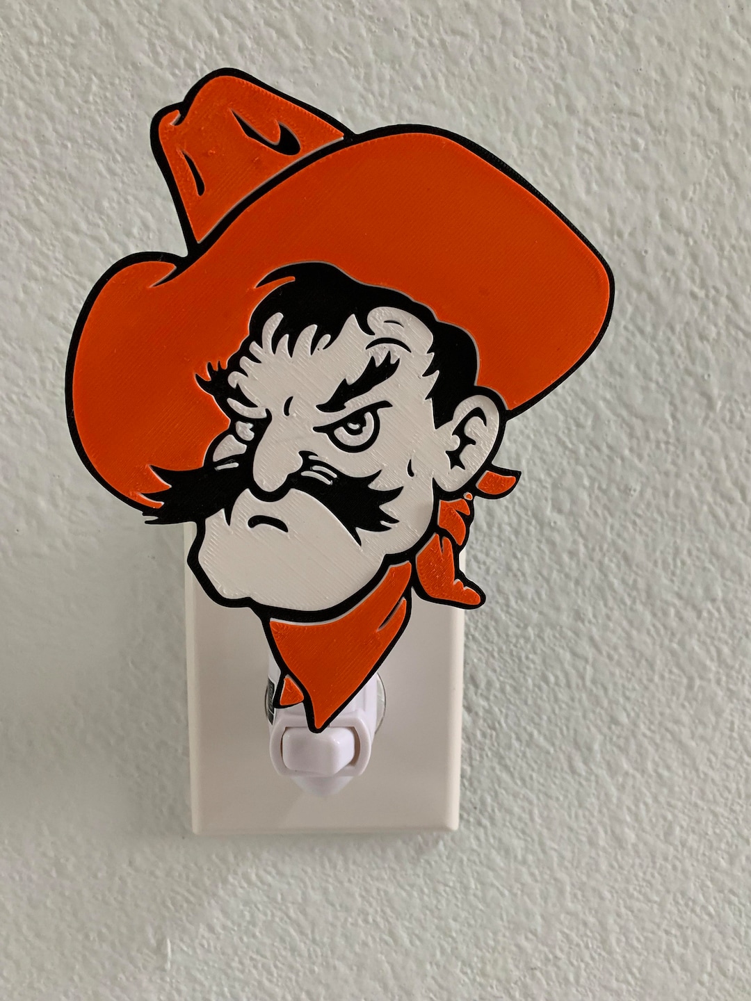 Oklahoma Cowboy Night Light - 3D Printed - - Etsy