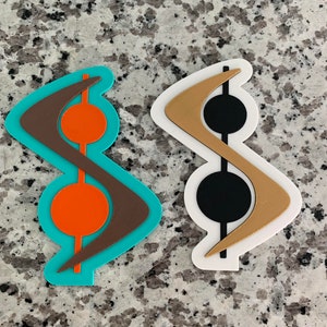 Atomic Mid-century Modern Squiggle Night Light - 3D Printed - Etsy