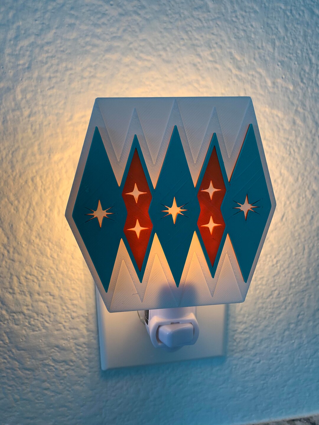 MCM Mid-century Modern Atomic Shapes Night Light - 3D Printed - Etsy