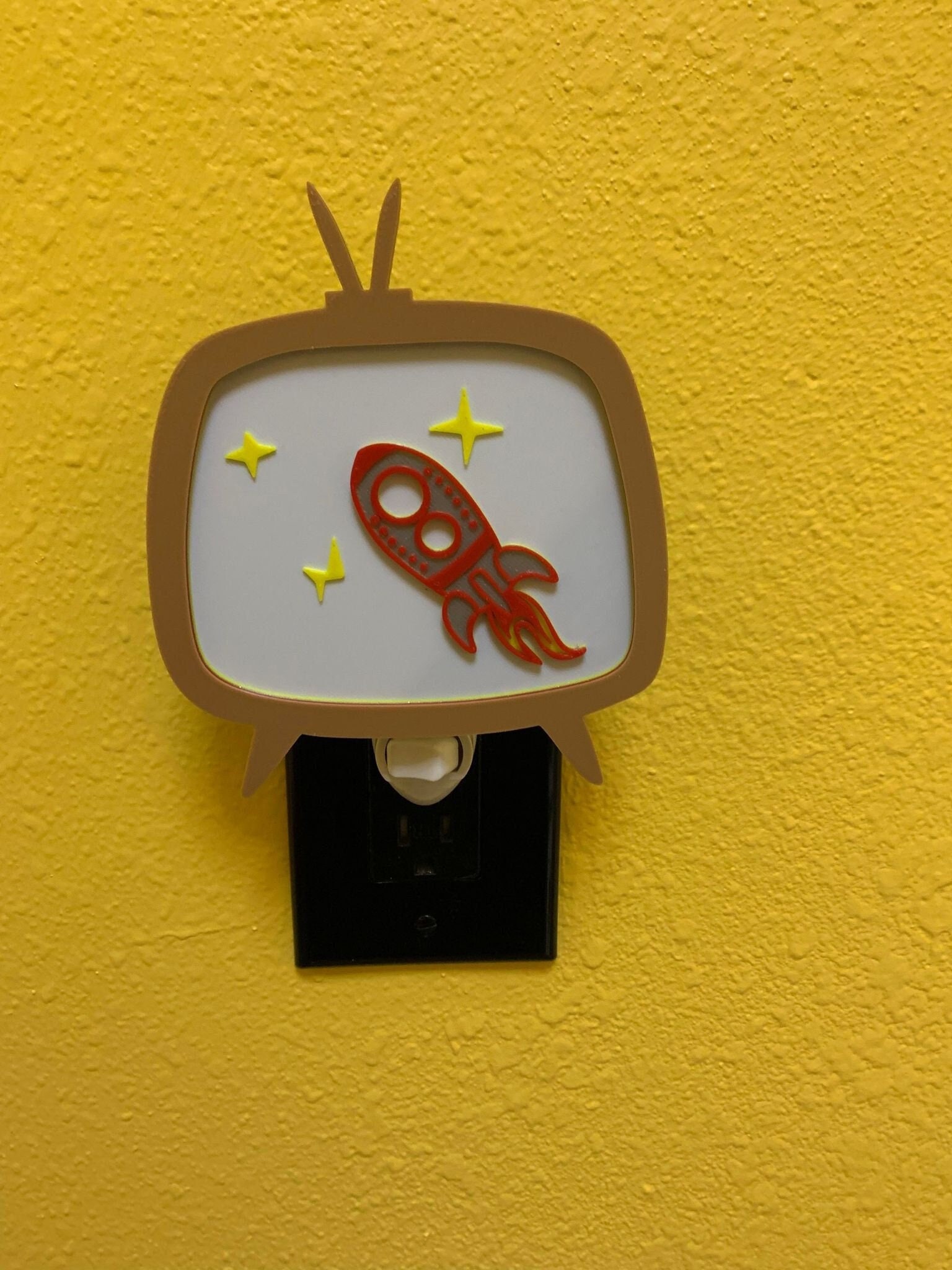 Mid-century Modern MCM Inspired Night Light - Rocketship - Etsy