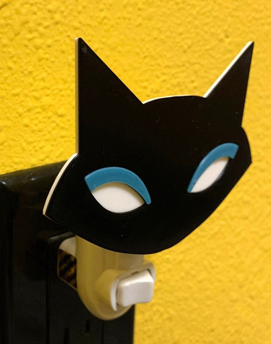 Mid-century Modern Inspired Black Cat Night Light - 3D Printed - Etsy