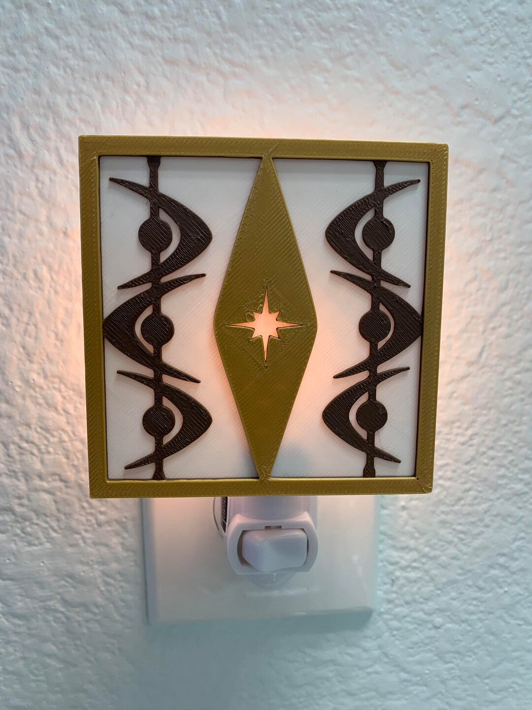 MCM, Mid-century Modern Shapes Atomic Night Light - 3D Printed - Etsy