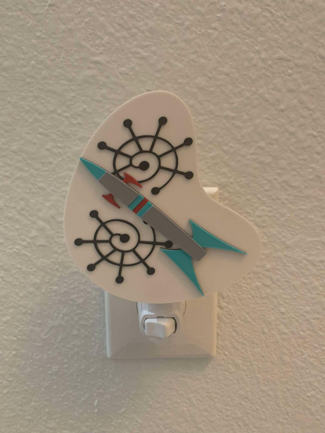 Mid-century Modern Rocket Atomic Theme Night Light - 3D Printed - Etsy