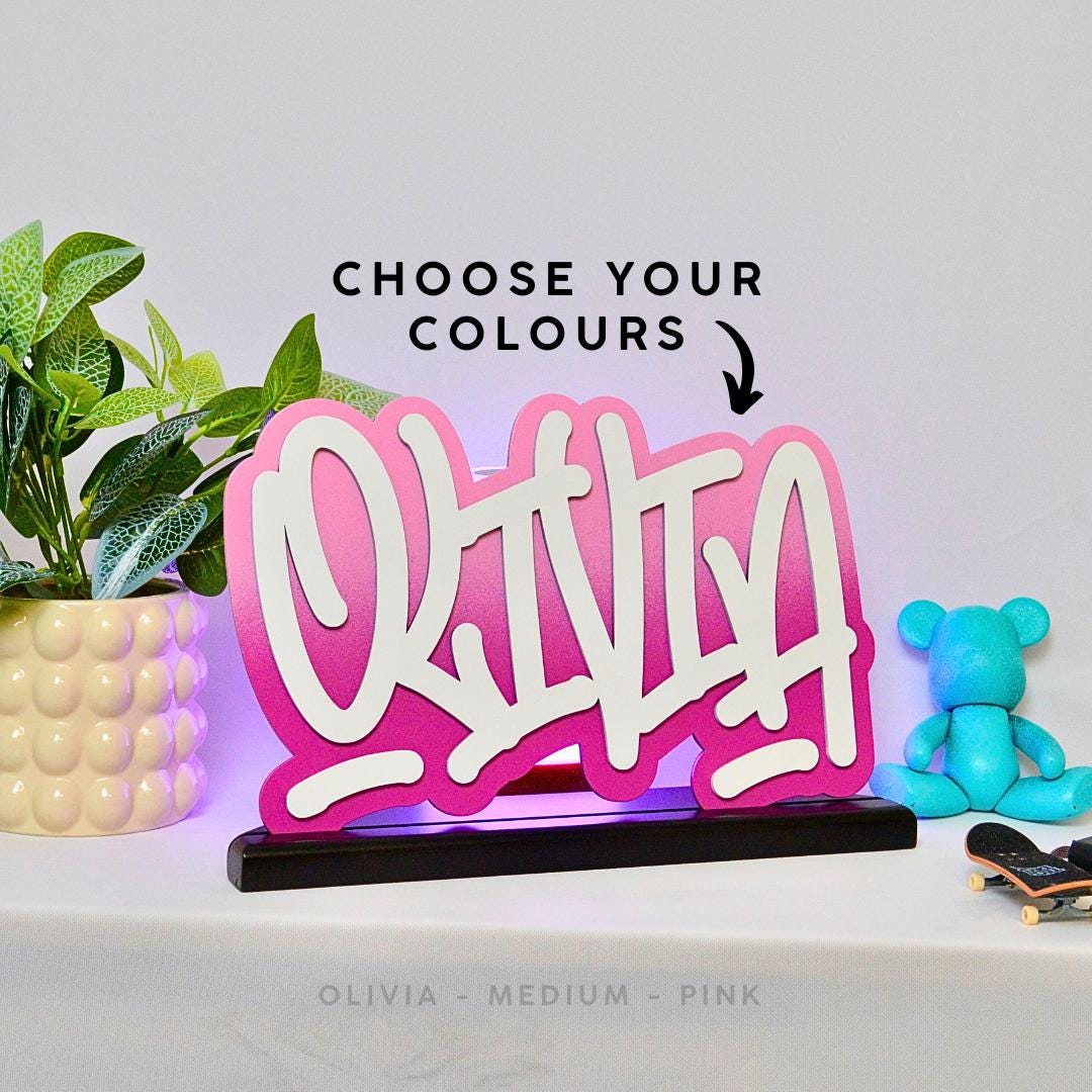 Personalised Door Sign | Graffiti Wall Art | Wooden Sign | Kids Wall ...