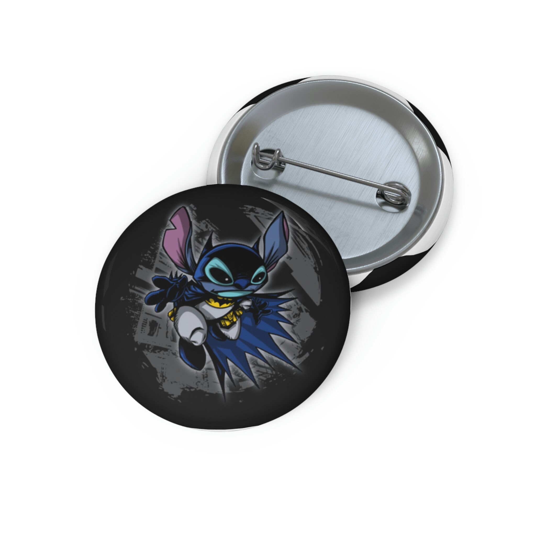 Stitch as Batman Buttons - Etsy