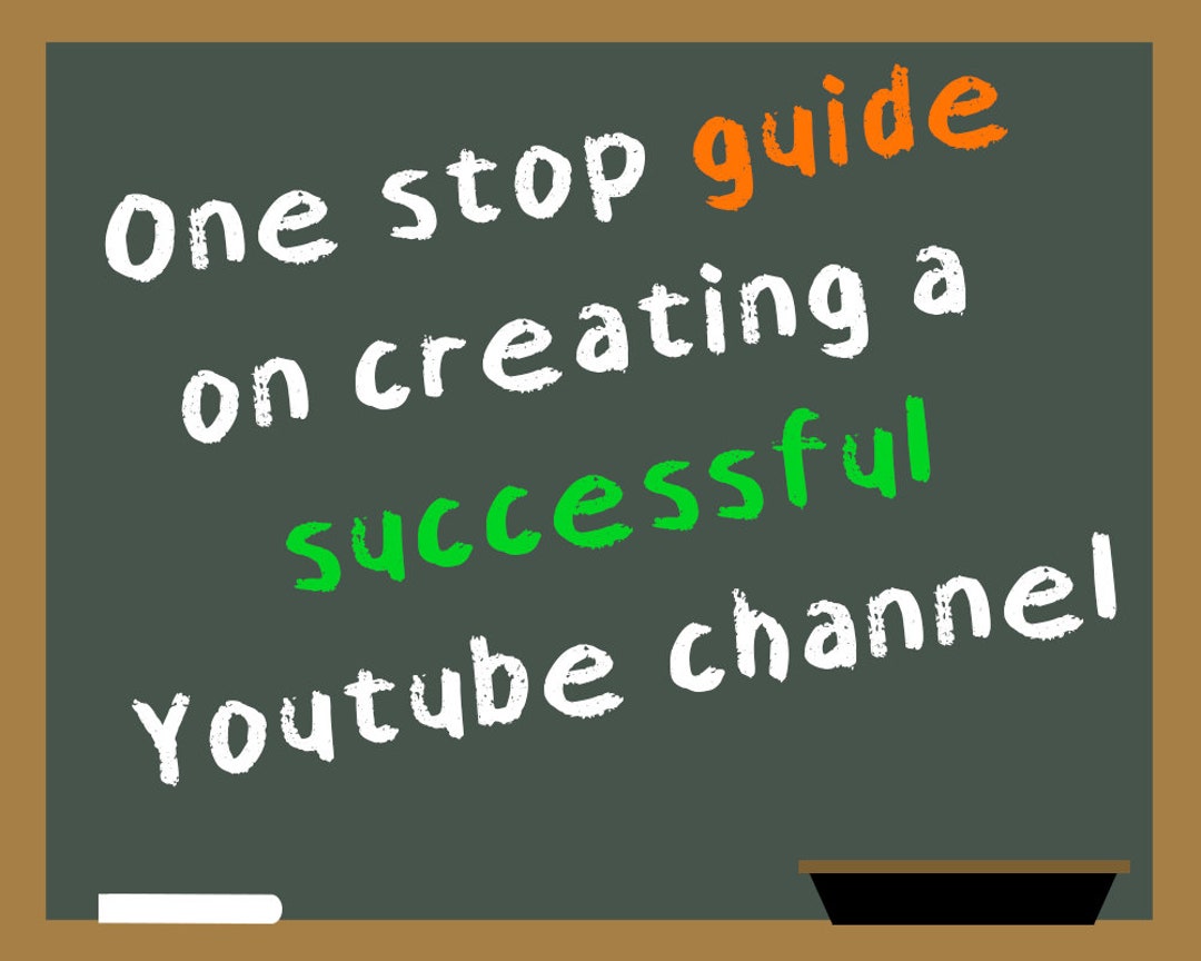One Stop Guide on How to Create a Successful Youtube Channel - Etsy
