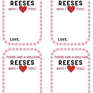 Instant Download Printable Reeses-themed Valentine - Etsy