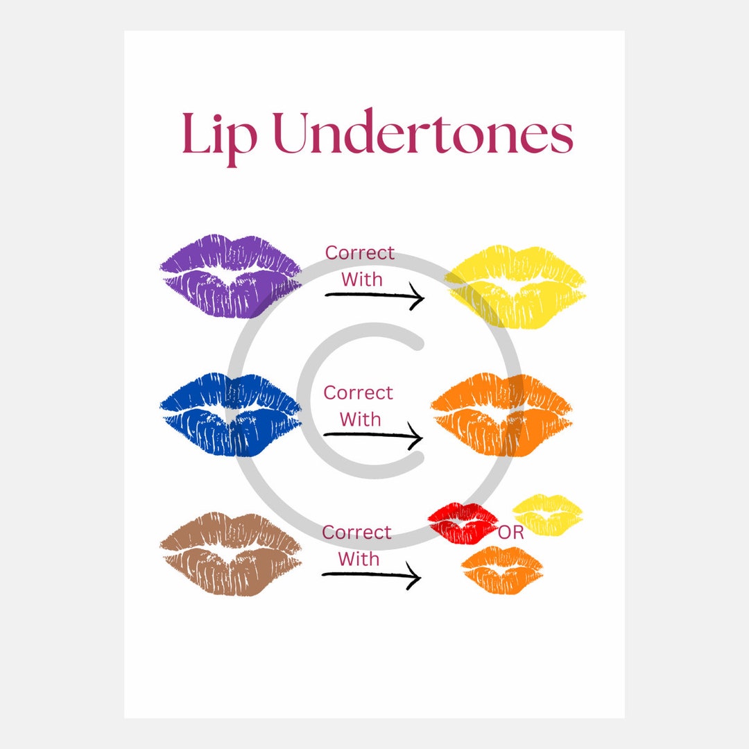 Lip Correction Color Chart: PMU Lip Blushing Course - Etsy