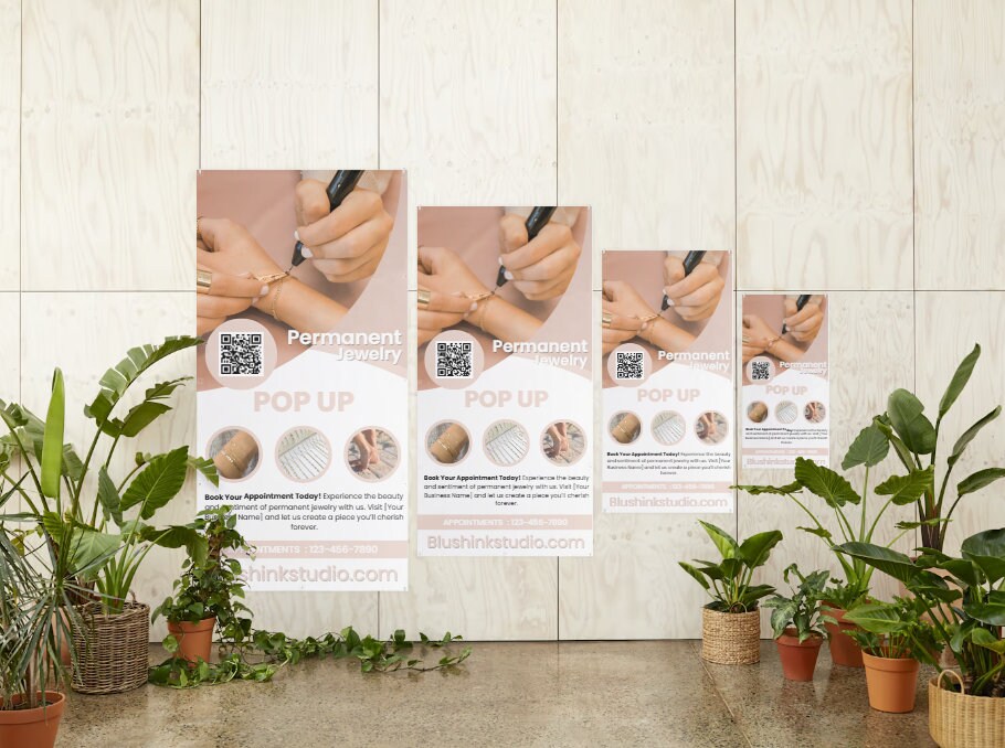 Permanent Jewelry Banner, Salon Sign, Permanent Jewelry Marketing ...