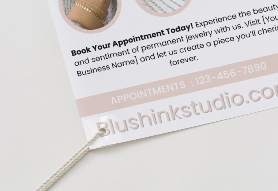 Permanent Jewelry Banner, Salon Sign, Permanent Jewelry Marketing ...