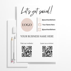Permanent Jewelry Sign Templates Bundle: Editable QR Code (digital ...