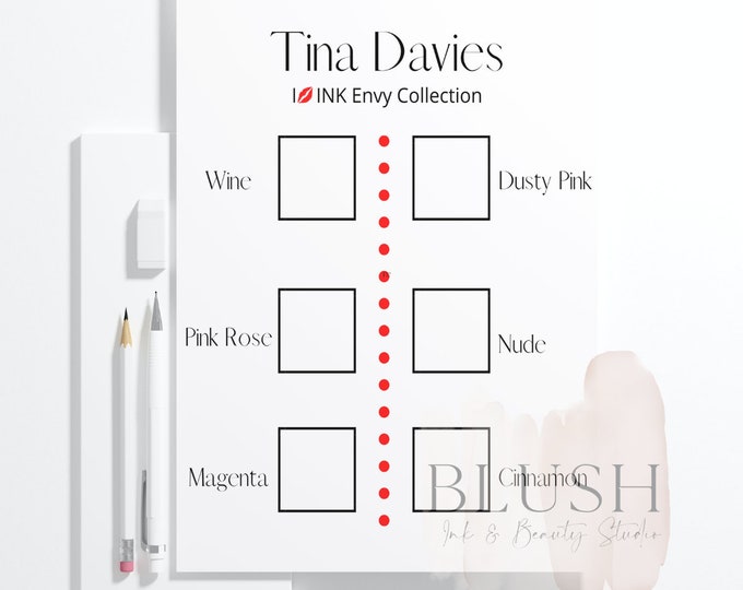 Tina Davies Color Swatch PMU Template: Ink Color Guide (digital ...