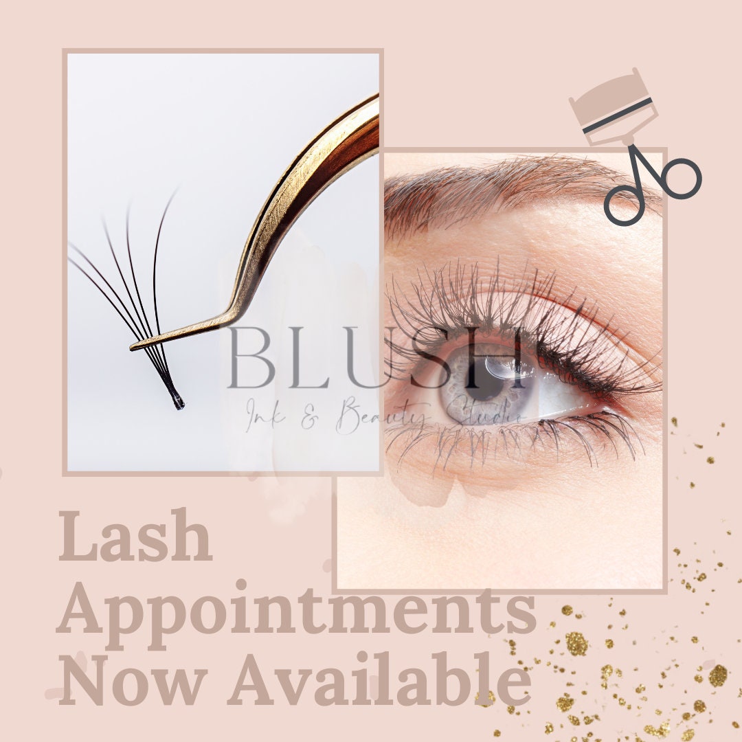 Lash Extension Social Media Post Template – Classy, Neutral & Elegant ...