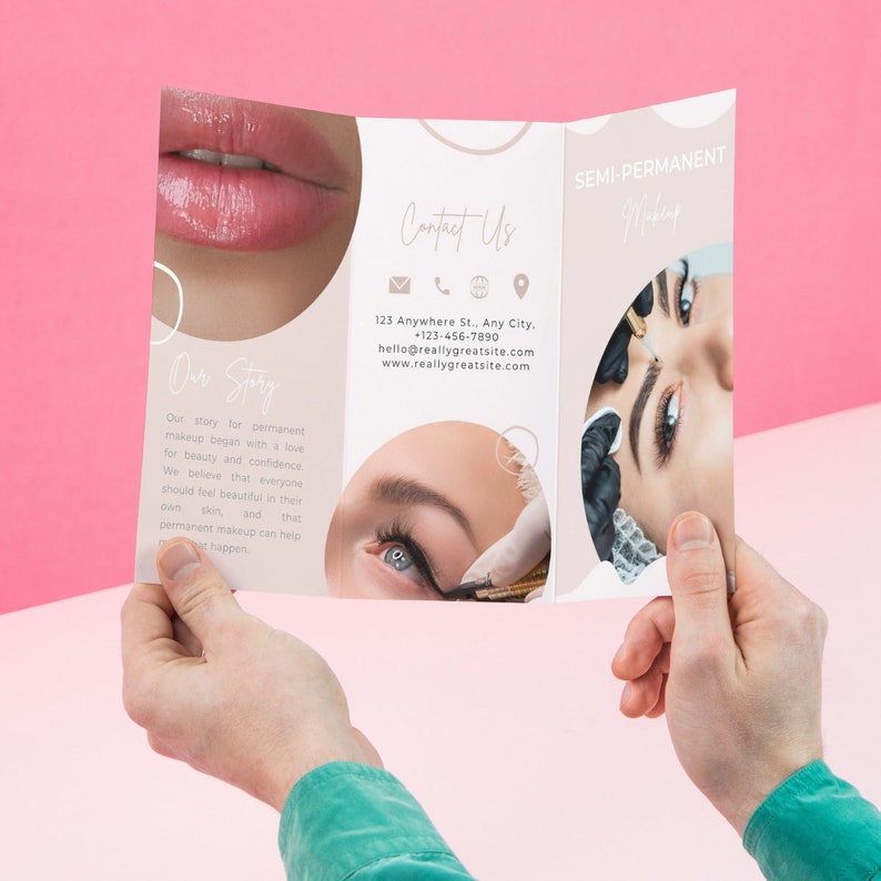 Permanent Makeup Brochure, PMU Branding, Marketing, Canva Download ...