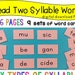 Reading Decoding Two Syllable Word Cards With Closed and Open Syllables, R-controlled Syllables ...