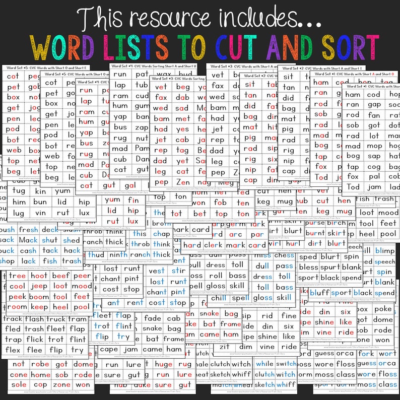 Reading Decoding and Sorting Single Syllable Words With Silent E ...