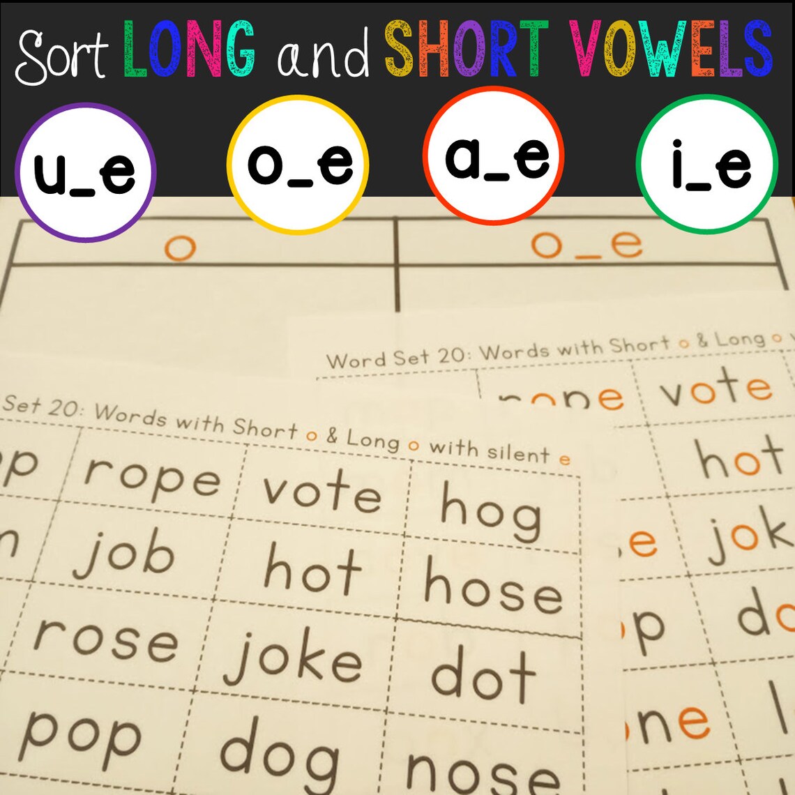 Reading Decoding and Sorting Single Syllable Words With Silent E ...