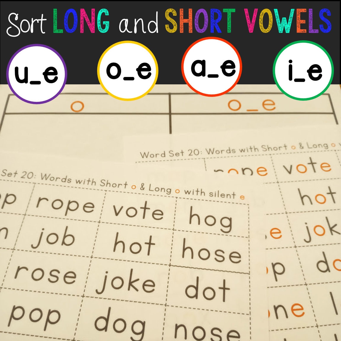 Reading Decoding and Sorting Single Syllable Words With Silent E ...
