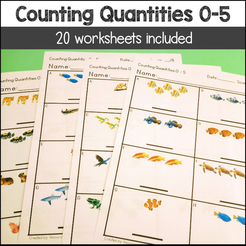 Counting Quantities to Ten and Writing Numbers 0-10 Kindergarten Math ...