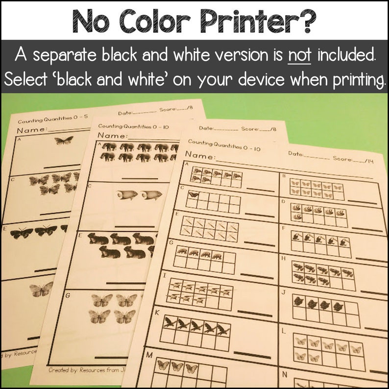 Counting Quantities to Ten and Writing Numbers 0-10 Kindergarten Math ...