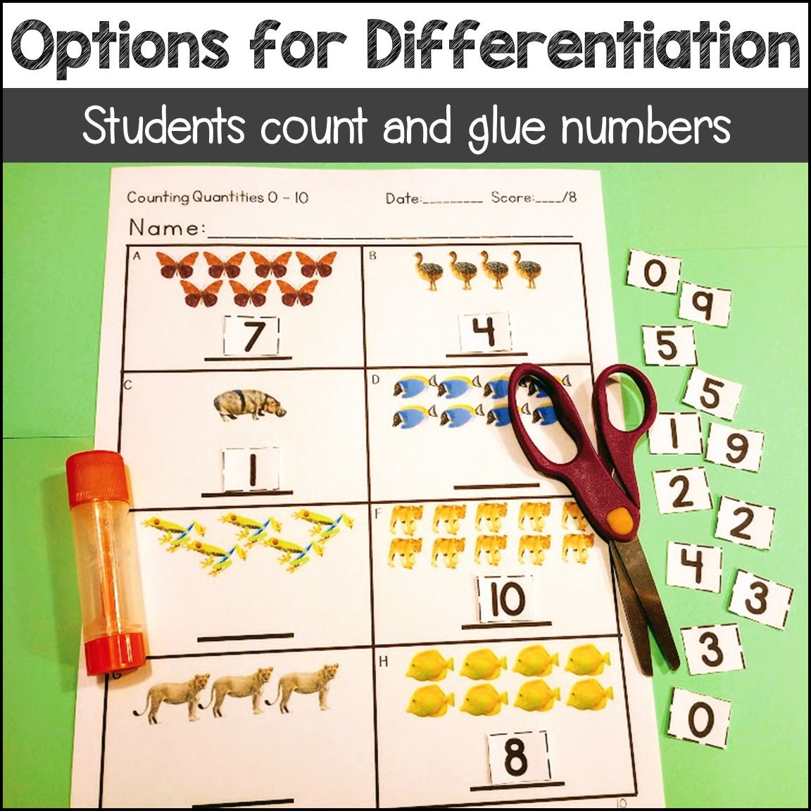 Counting Quantities to Ten and Writing Numbers 0-10 Kindergarten Math ...