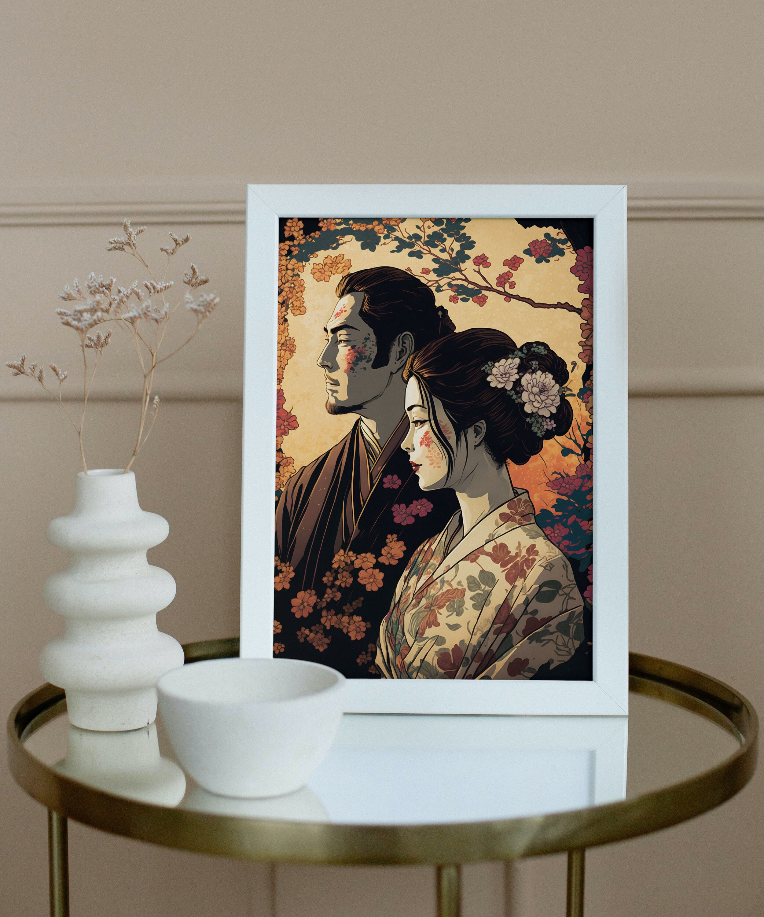 Japan Art Lovers of Kyoto Koitsu Print Ukiyo-e Poster Japanese Period ...