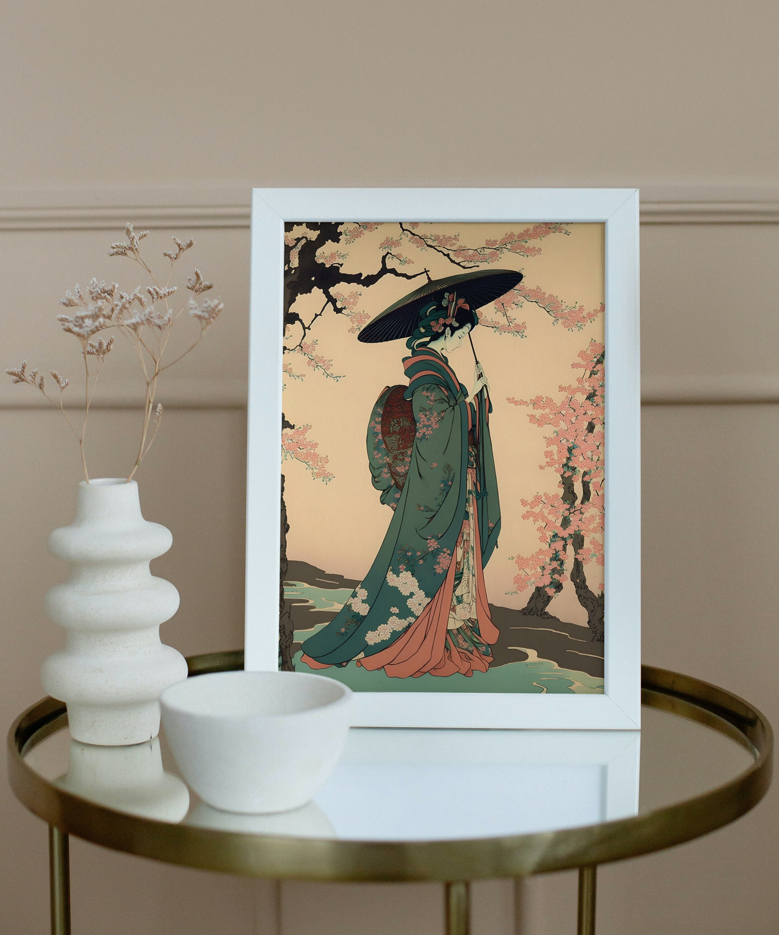 Japan Art Woman With a Parasol Tsuchiya Koitsu Print Ukiyo-e Poster Edo ...
