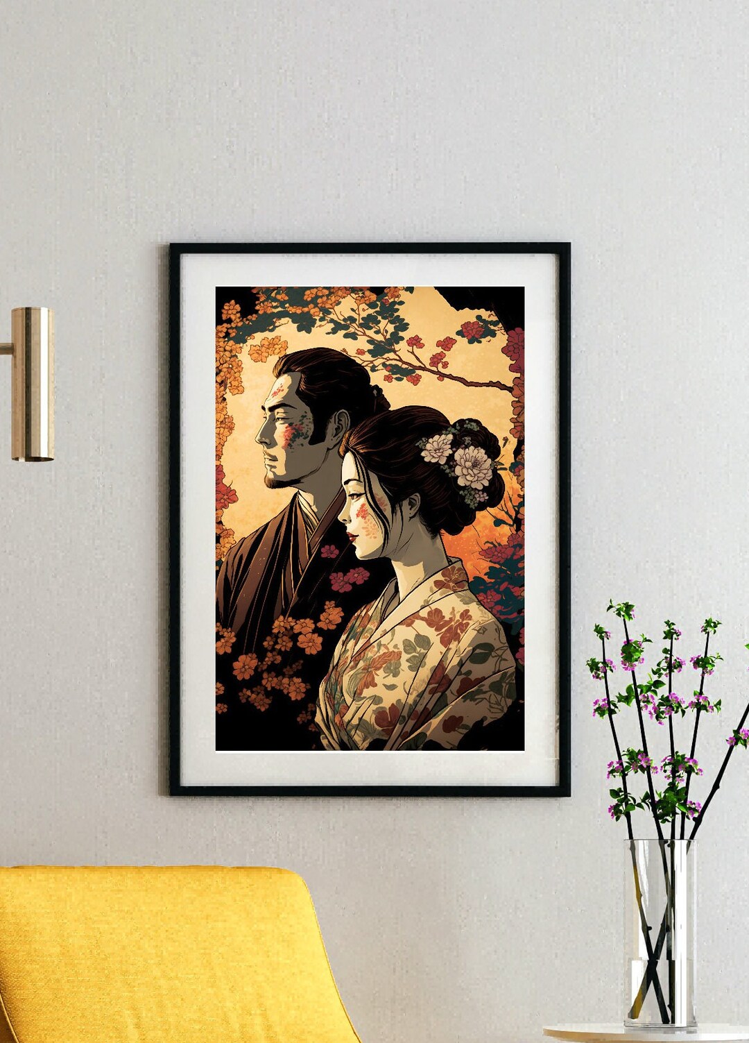 Japan Art Lovers of Kyoto Koitsu Print Ukiyo-e Poster Japanese Period ...
