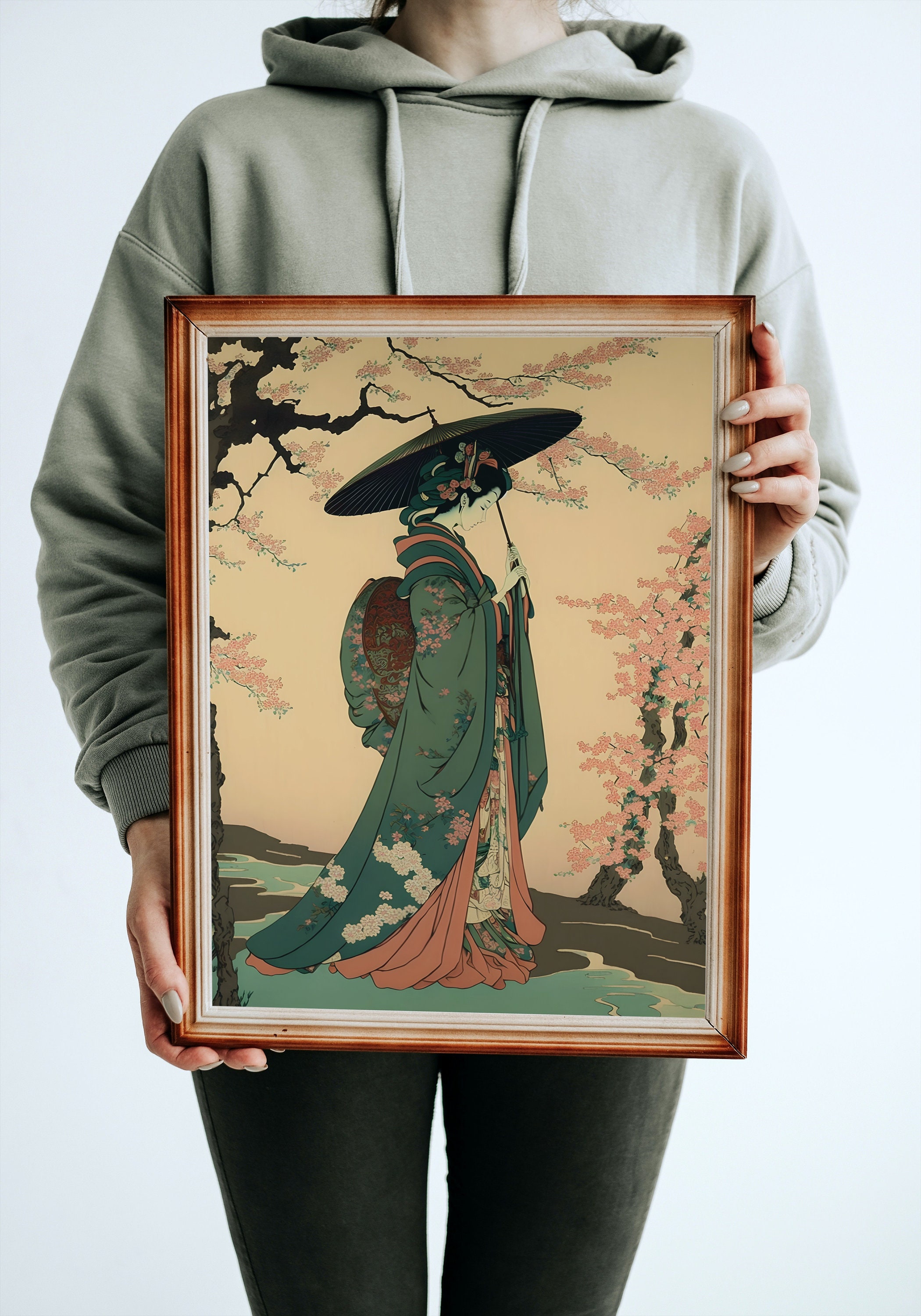 Japan Art Woman With a Parasol Tsuchiya Koitsu Print Ukiyo-e Poster Edo ...