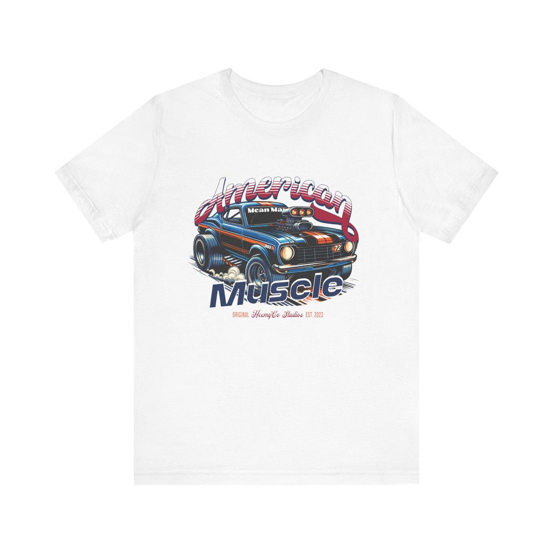 Vintage American Muscle Car Tee, Classic Car Lover Gift, Muscle Car ...