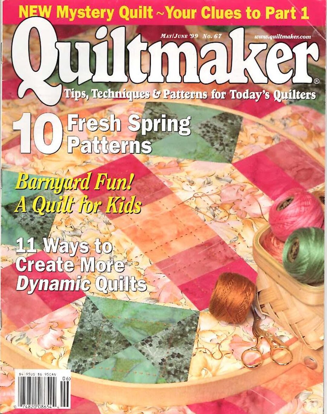 Vintage Quiltmaker Tips Techniques Patterns May/june 1999 Magazine - Etsy