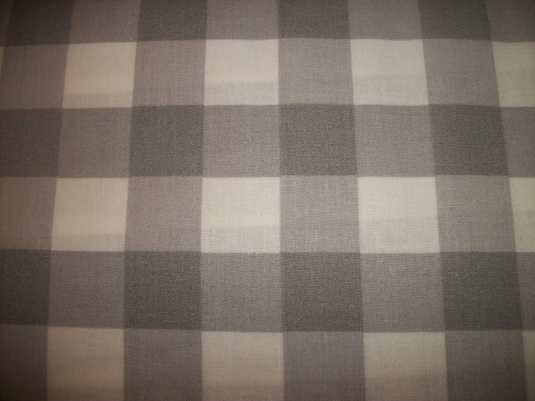 Gray Checked Buffalo Checks Cotton Fabric 1/2 Yard - Etsy