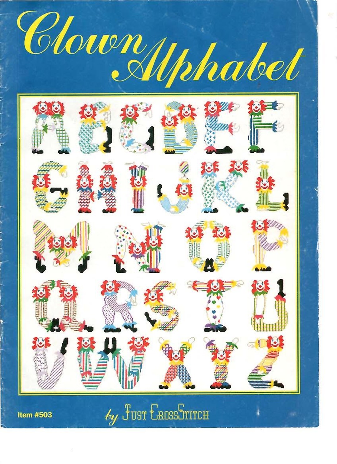 Clown Alphabet Just Cross Stitch Leaflet # 503 - Etsy