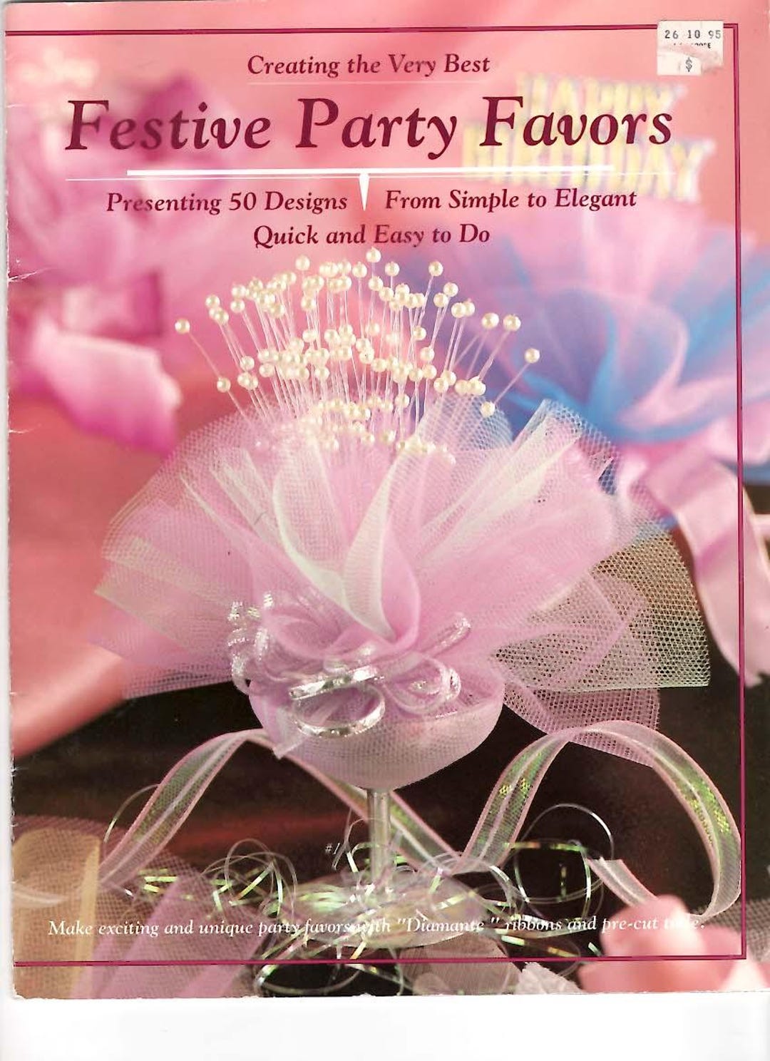 Festive Party Favors Weddings Holidays Bridal Baby Showers Instructions ...