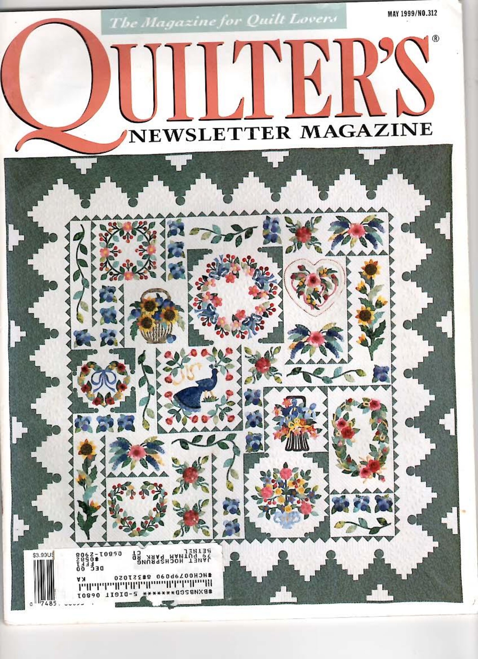 Vintage Quilters Newsletter Magazine May 1999 Number 312 - Etsy
