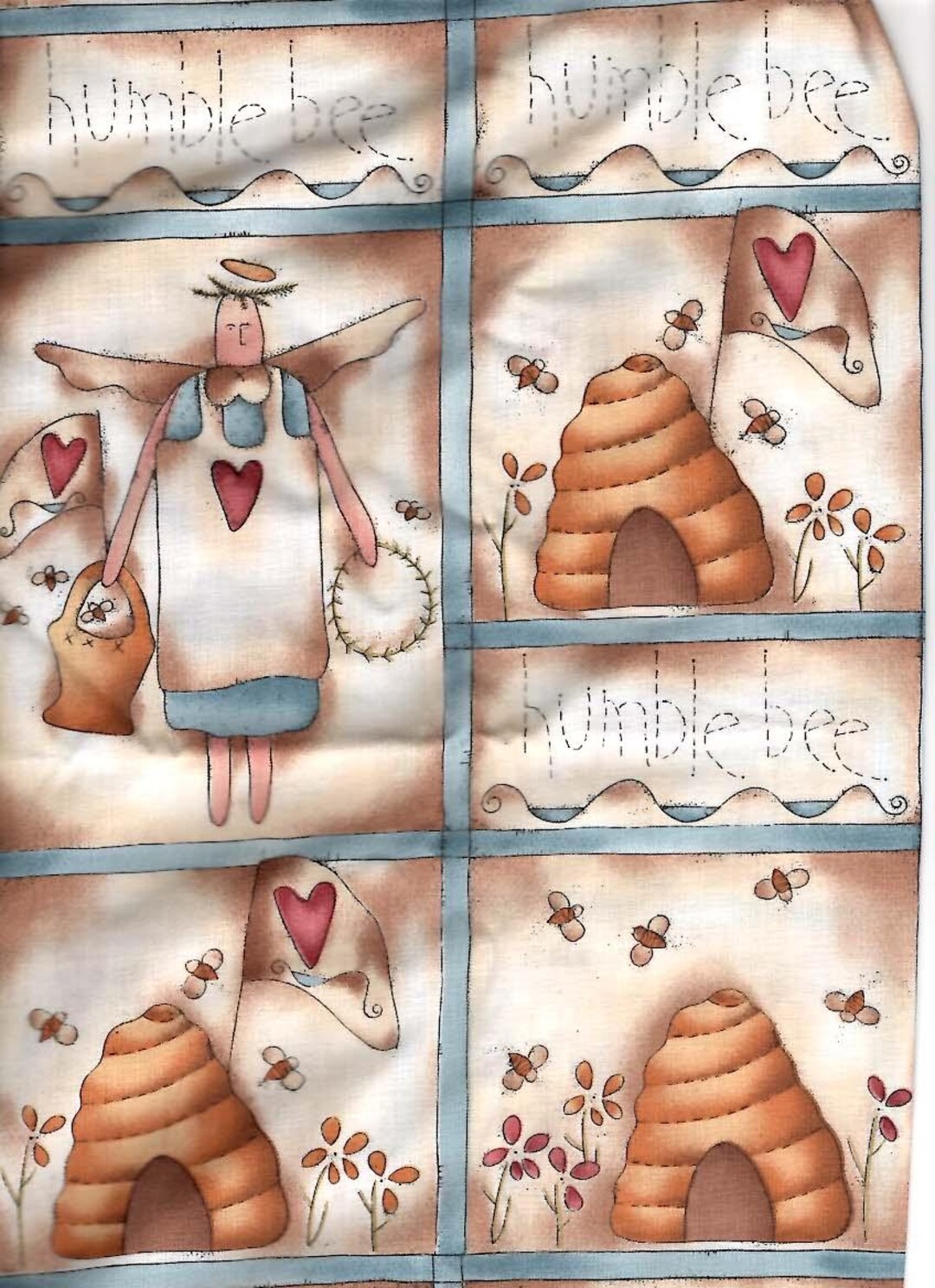 Button Button Designs Bee Hives Angel SSI Cotton Fabric 1/2 Yard OOP - Etsy