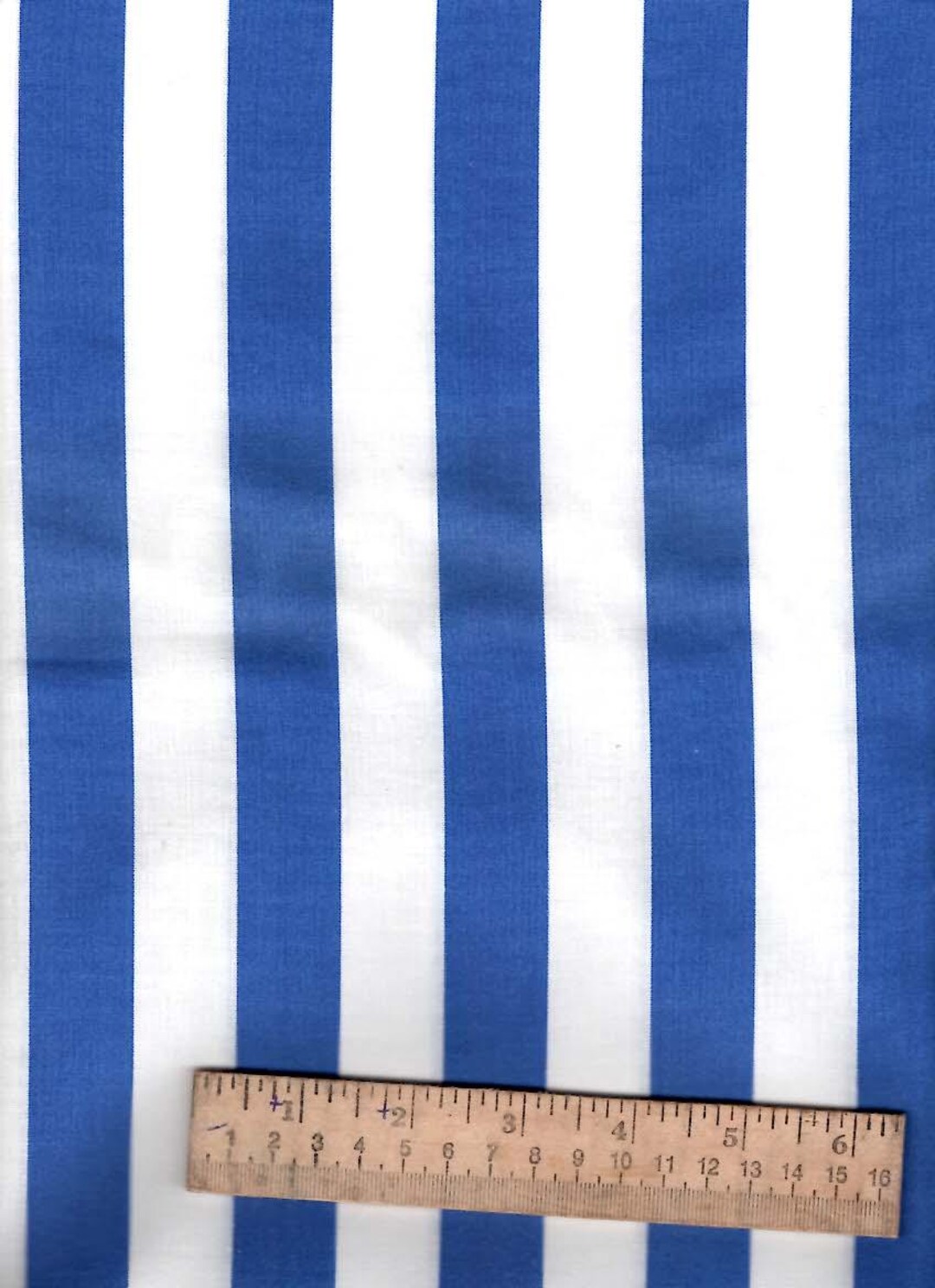 Royal Blue White Stripe Cotton Fabric 1/2 Yard - Etsy