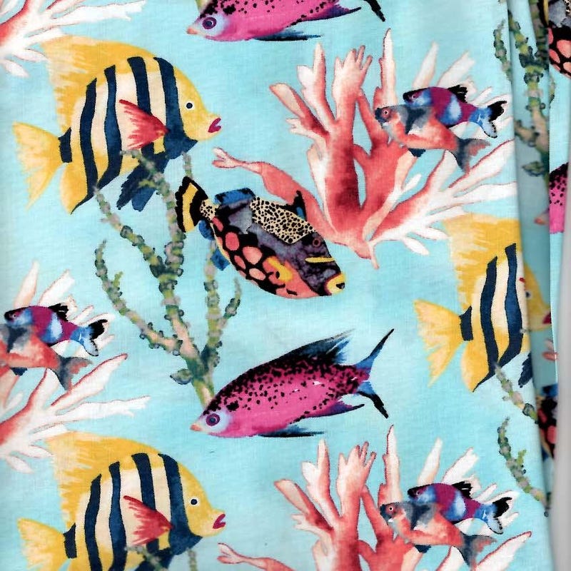 Coral Reef Fabric - Etsy