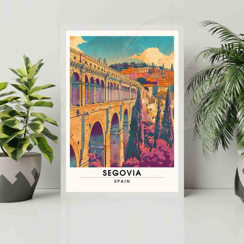 Segovia Poster| Segovia Print - Aqueduct of Segovia, Spain - Etsy